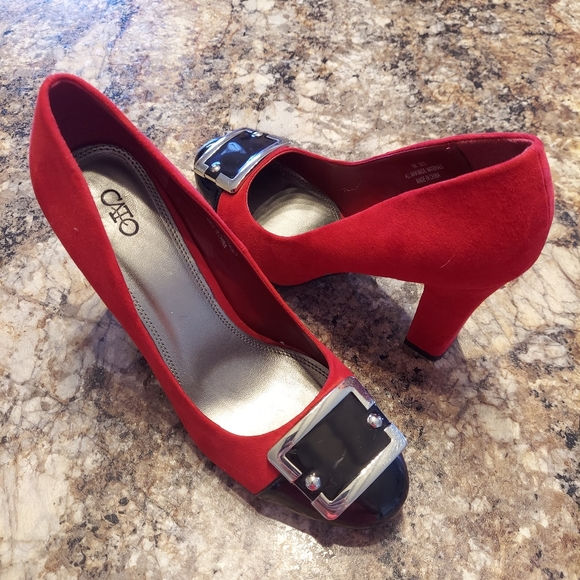 Cato | Shoes | Cato Size 9 Red And Black 4 Inch Heels | Poshmark